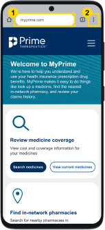 MyPrime on mobile